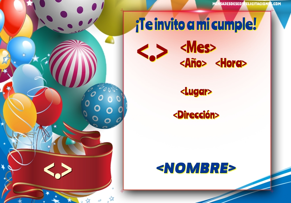 Crea invitaciones personalizadas: Edad