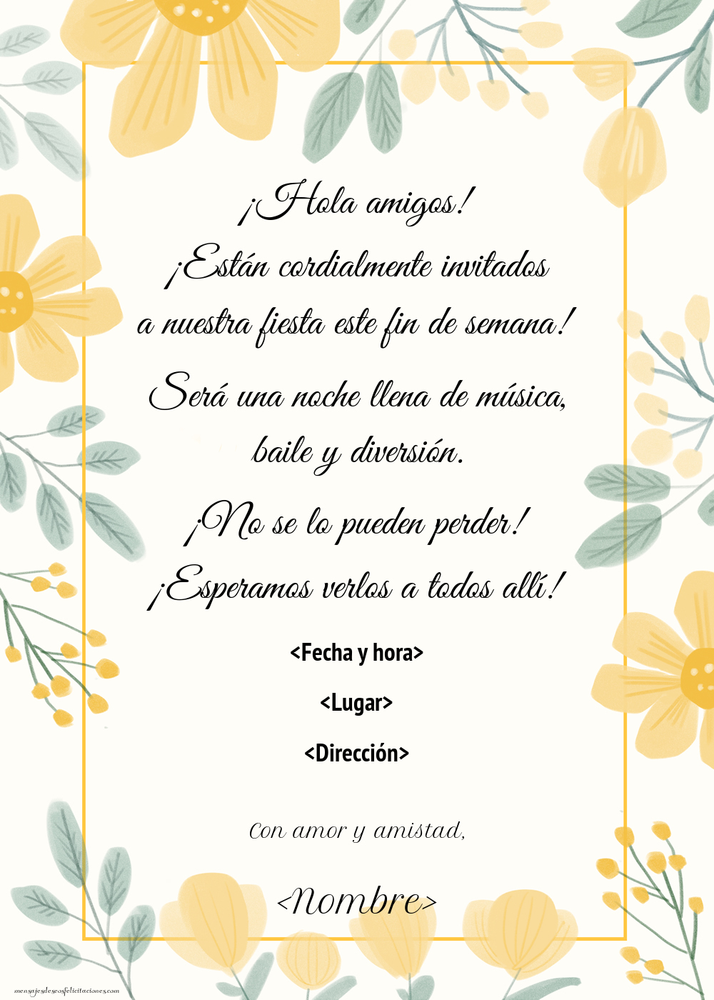 Crea invitaciones personalizadas: Amigos