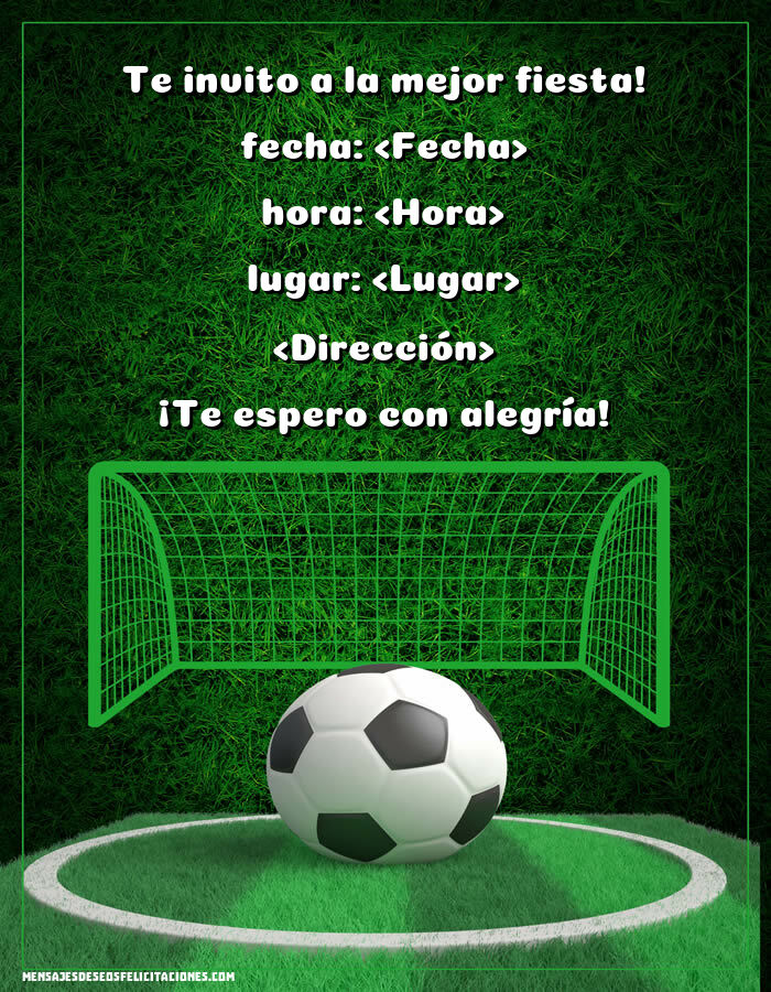 Invitaciones De Fútbol Editables