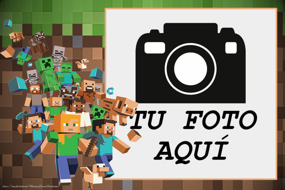 Marco de fotos de Minecraft para niños | Crea felicitaciones ...