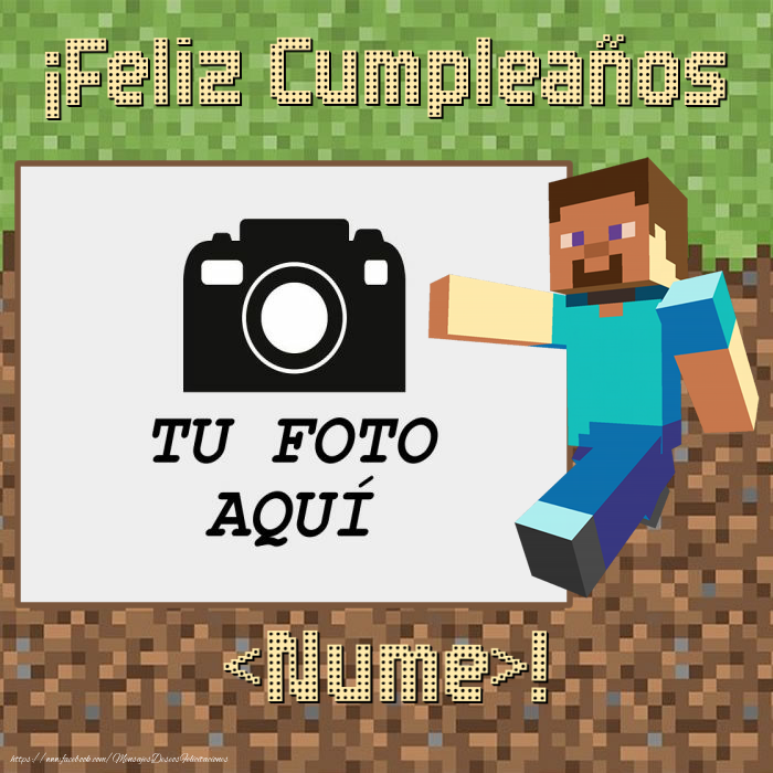 Marco de fotos de Minecraft para niños: ¡Feliz Cumpleaños! | Crea ...