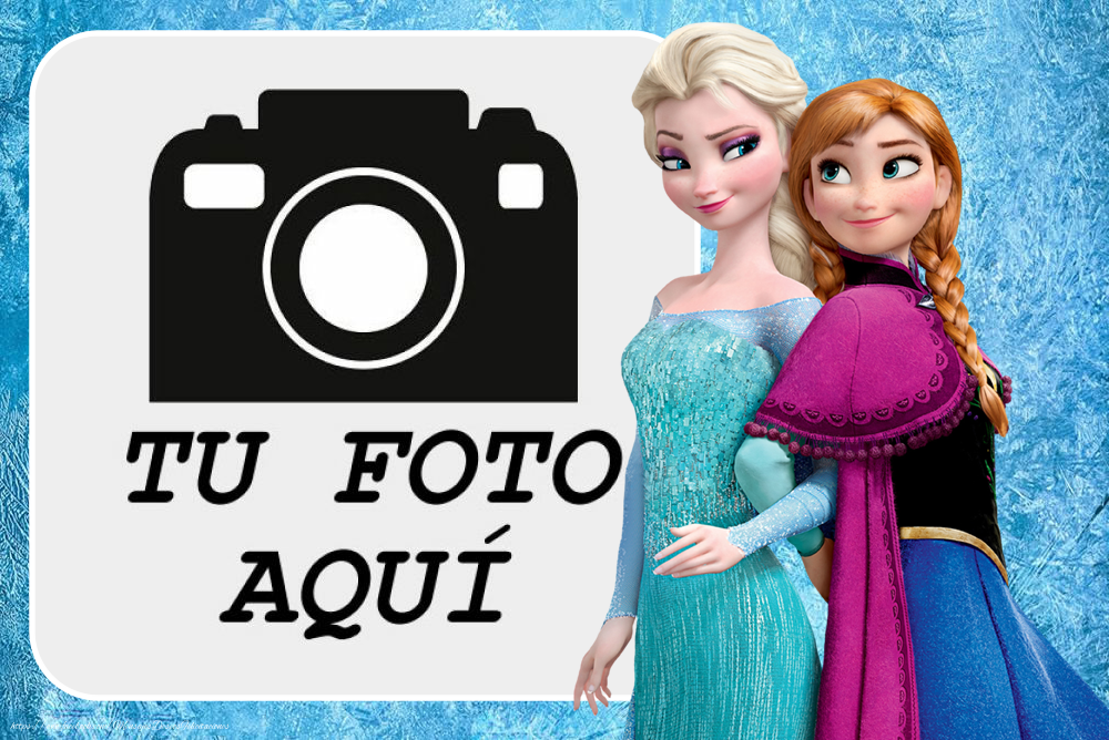Marco de fotos con Anna y Elsa de Frozen para niña | Crea ...