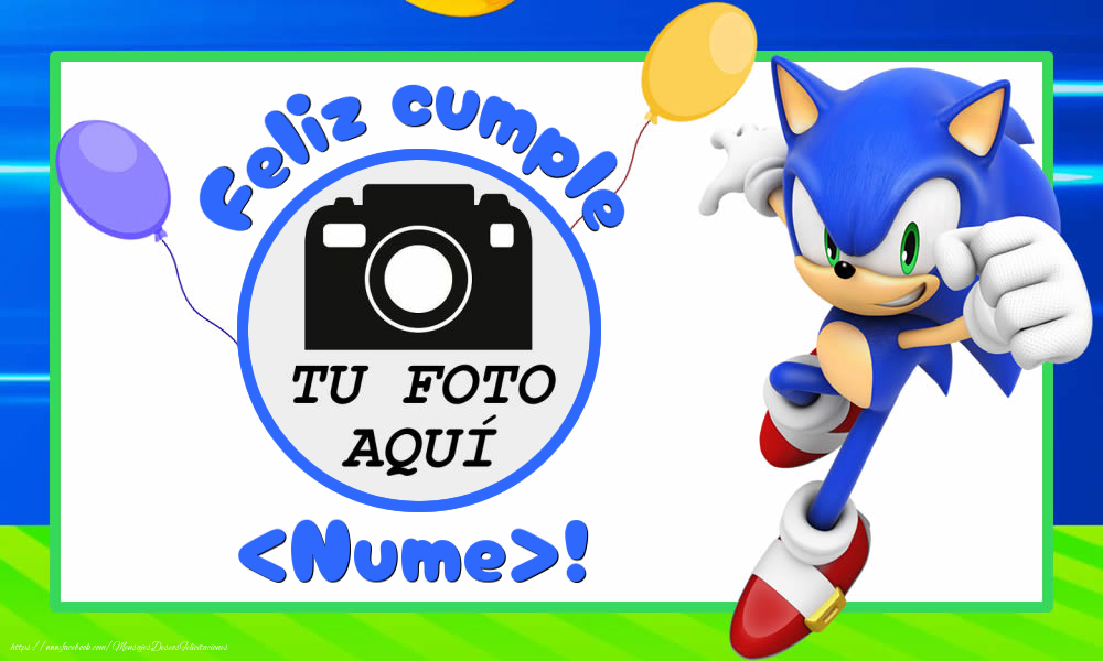 Feliz cumple con Sonic el erizo y fotos para el cumpleañero | Crea ...