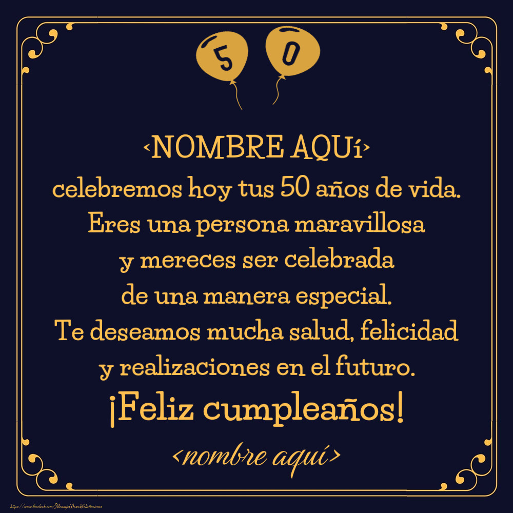 Para los hombres: celebremos hoy tus 50 años de vida. | Crea ...